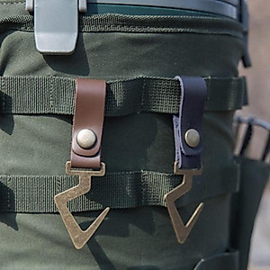 Buer Homie 5 PCS PU Leather Hooks, Multifunctional Leather Hangers, S-Type