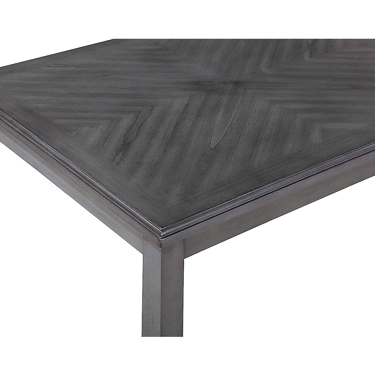 New Classic Furniture Gia 5-Piece Dining Set with 1 Table and 4 Chairs, 48-Inch, Gray