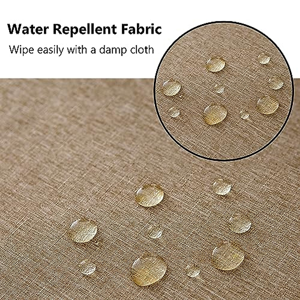 youngseahome Patio Seat Cushion Covers,Washable Slip Covers Replacement,Waterproof Outdoor Furniture Chair Cushion Pillow Seat Cover for Couch,Garden,Sofa,Flax,24"×22"×4"(4 Covers Only)