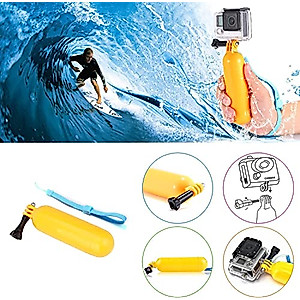 VVHOOY Universal Action Camera Accessories Bundle Head Chest Strap Mount/Selfie Stick/Floating Hand Grip Compatible with Dragon Touch/AKASO EK7000 Brave 4 5 6 7 LE V50X/GoPro Hero 11 10 9 8 7