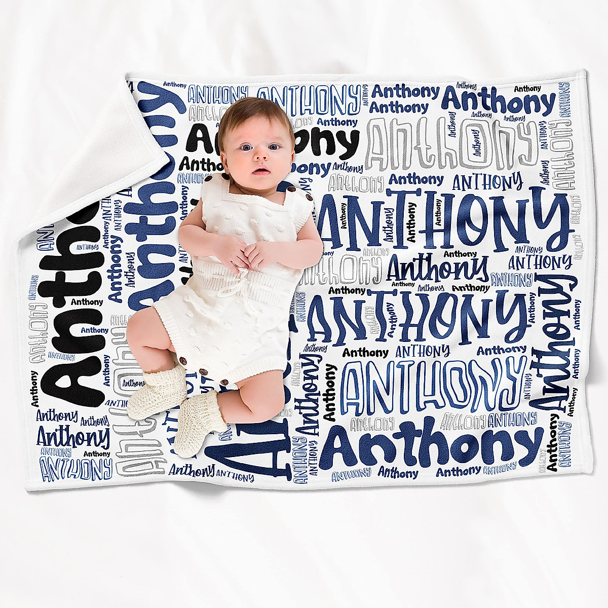 Be Burgundy Personalized Baby Blanket for Kids w/Word Art Names, 30 x 40 Inches, 12 Colors & 9 Fonts, Custom Kids Throw Blankets