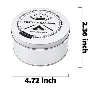 EUPNHY 2 Pack Portable Campfire | Portable Fire Pit | smores maker | Lightweight and Portable | 3-5 Hours of Burn Time | Convenient-No Embers-No Hassle | Great Gifts for Picnics, Camping and More