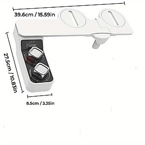 Aignis Bidet Attachment for Toilet - Self-Cleaning Dual Nozzle Bidet Toilet Seat with Adjustable Water Pressure - Easy Installation - Hygienic Toilet Accessories