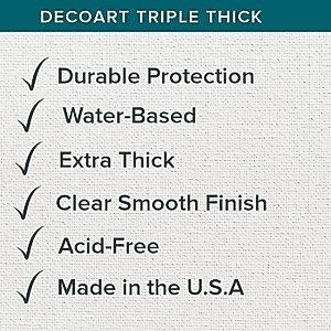 DecoArt TG01-10 Triple Thick Gloss Glaze, 4-Ounce Triple Thick Gloss Glaze (Jar), White