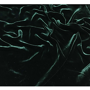 Dark Green - Silk Velvet Fabric