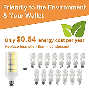 RIUVAO 800W Equivalent LED Corn Bulb, Led Corn Light Bulbs 12000 Lumen 5000K Daylight White Led Bulb,E26/E39 Medium Mogul Base,2-Pack 80W Large Area Light Bulbs for Outdoor Indoor Garage Warehouse…