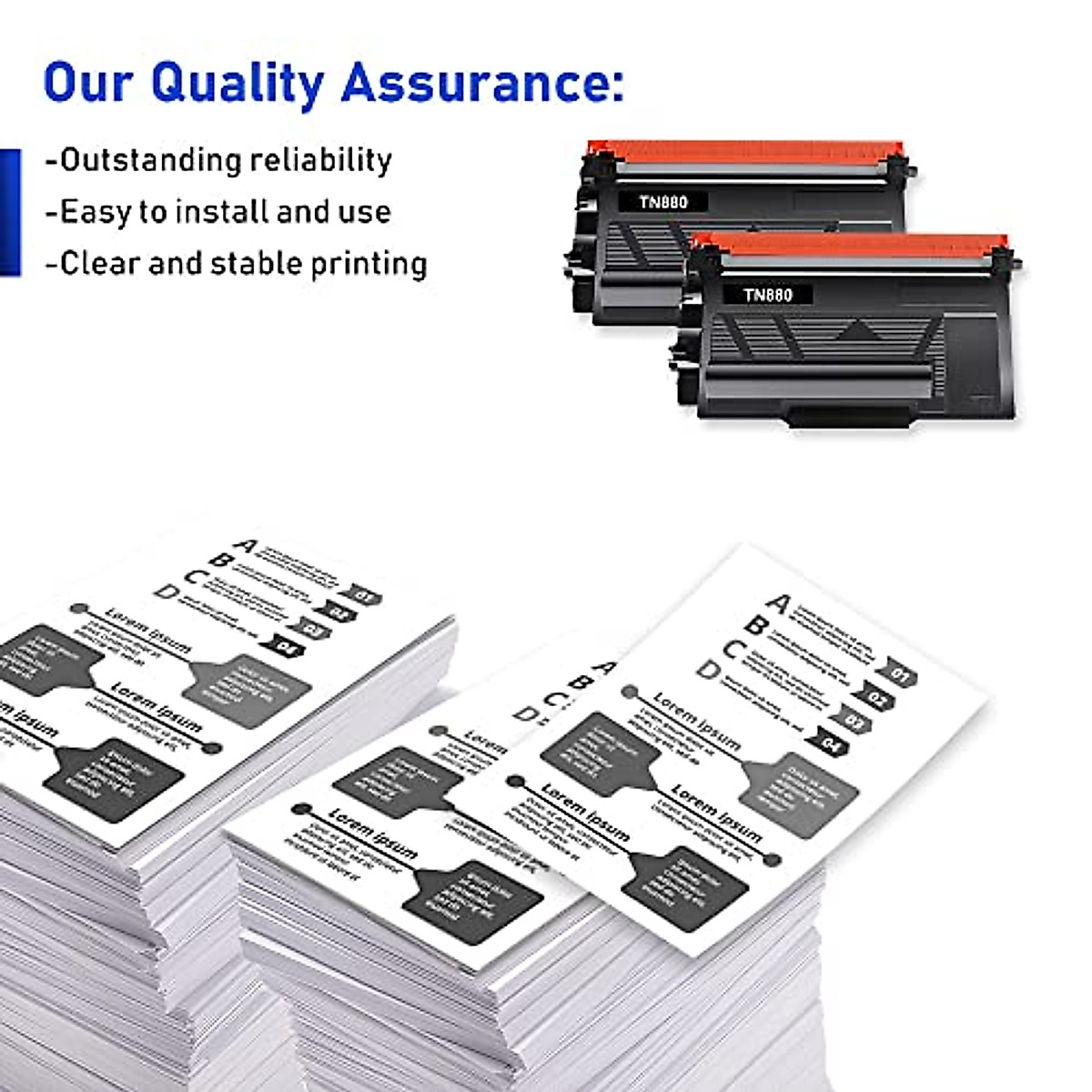 TN880 TN-880 HL-L6200DW Toner Cartridge: Compatible TN 880 Super High Yield Toner Replacement for Brother L6200DW HL-L6200DWT MFC-L6700DW MFC-L6800DW MFC-L6900DW HL-L6300DW Printer（2-Pack Black）