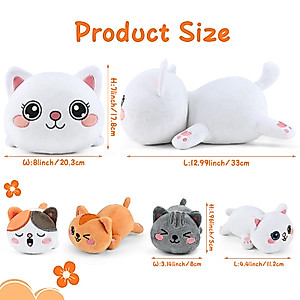 KMUYSL Cat Stuffed Animals Toys for Ages 3 4 5 6 7 8+ Years Old Kids - Mommy Cat with 4 Baby Kitty in Her Tummy, Idea Xmas Birthday Gifts for Baby, Toddler, Girls, Boys