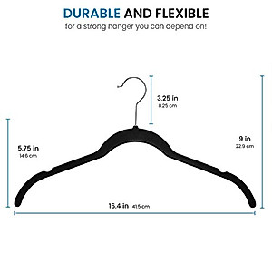 Premium Velvet Shirt Hangers (50 Pack) Non Slip Clothes Hangers, Ultra Slim Hangers Gain 50% Closet Space, 360° Swivel Hook, Clothes Hangers for Tops, Dress Shirts, Blouses, Strappy Dresses, Delicates