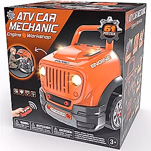 The Bubble Factory ATV Car Mechanic Engine Workshop Remote Control Car with Lights and Realistic Sound Effects - 3 Years+