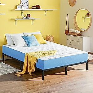 Oleesleep 6 Inch Ventilated Gel Infused Memory Foam Mattress, CertiPUR-US Certified, Blue,Twin