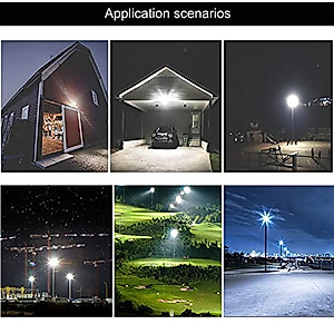 STARFISHHOME 2 Pack 150W LED Flood Light Outdoor,15500LM LED Work Light with US Plug,5000K Daylight White,IP67 Waterproof Outdoor Floodlights for Yard,Garden,Playground…