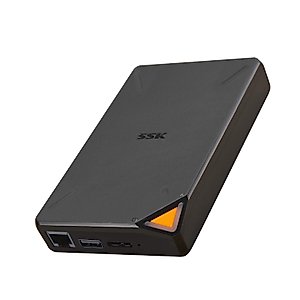 SSK 1TB Personal Cloud External Wireless Hard Drive Portable NAS Storage with WiFi Hotspot for Travel, Support Auto Backup Connect SD Card Reader Share Data for iPhone iPad Tablet Laptop
