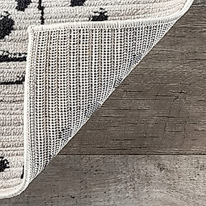 nuLOOM Mila Dotted Diamond Trellis Area Rug, 6' Round, Grey