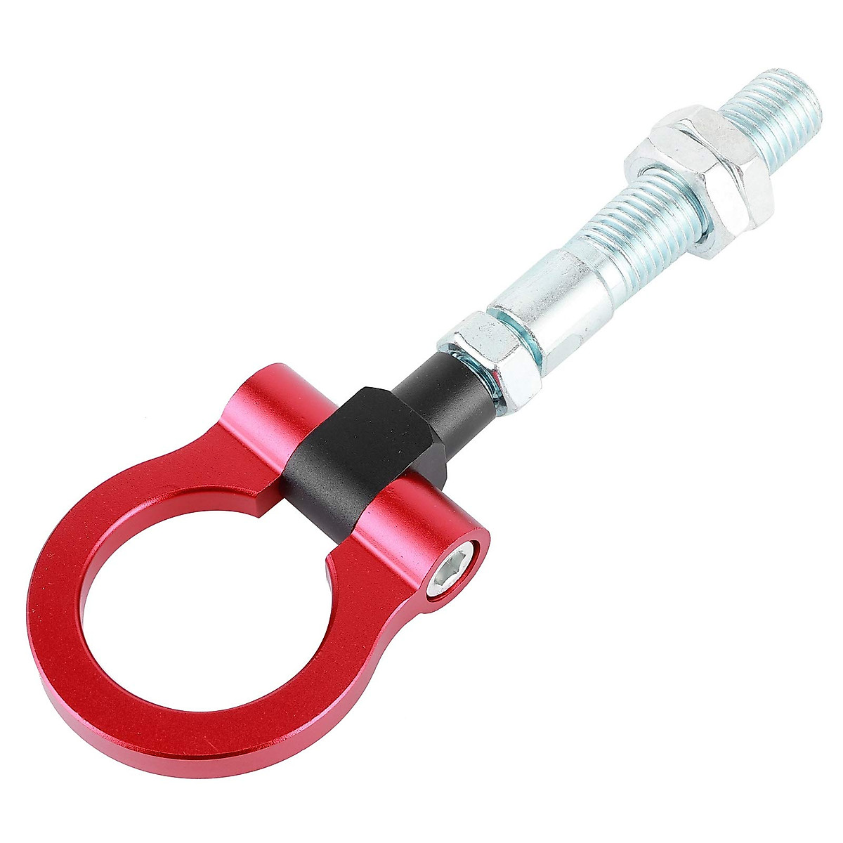 for 2017 for Tow Hook Tow Hook, Heavy Duty Car Racing Tow Hook Red Folding Ring Refitting Front Auto Trailer Accessory Fit for 2012‑2017(Red)