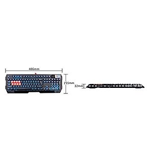 BLOODY B188 8-Key Light Strike (LK) Optical Mechanical Gaming Keyboard – Tri-Color LED Backlit – Smooth/Linear Black Switch