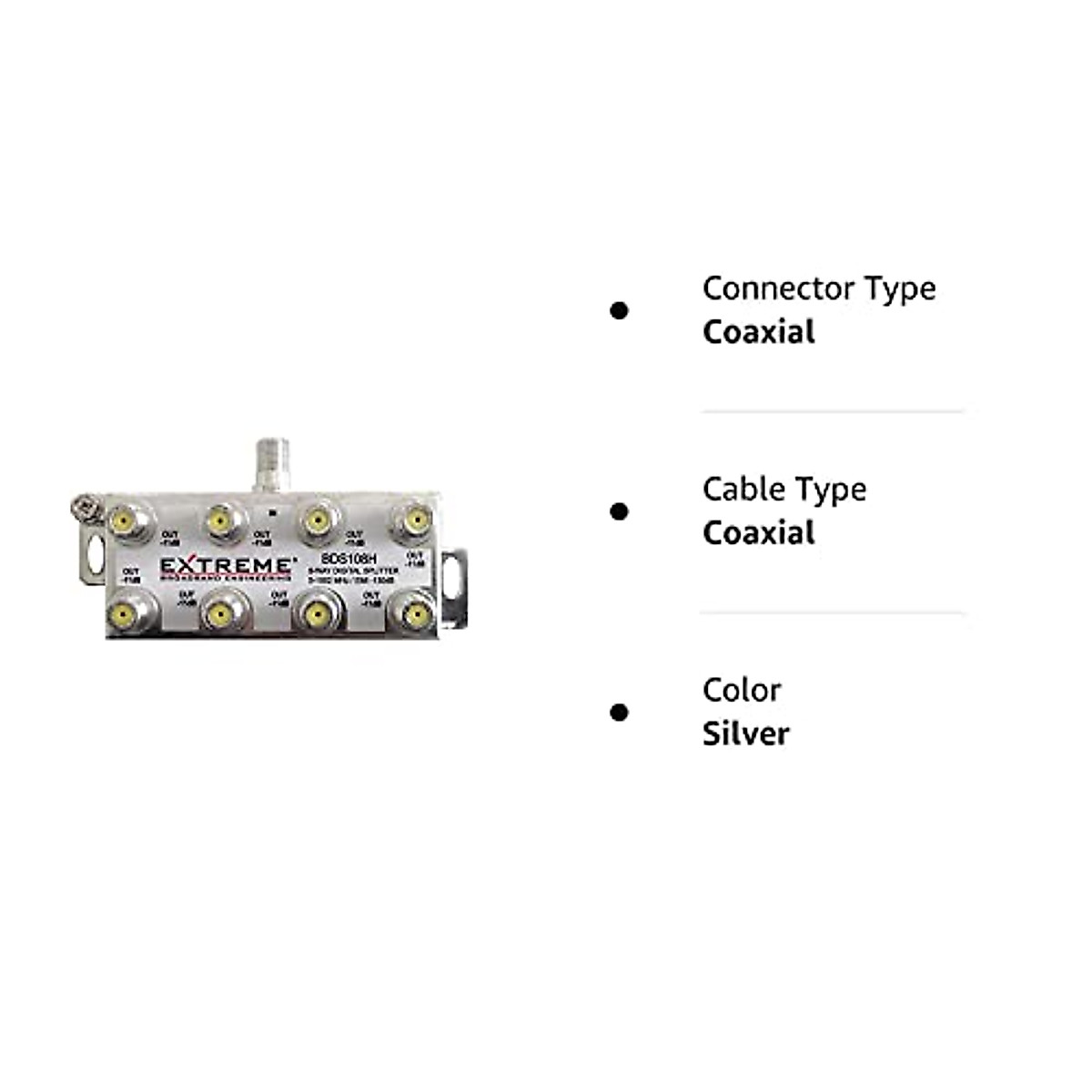 Extreme 8 Way Digital 1GHz Coax Splitter - BDS108H