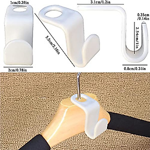 120 Pack Clothes Hanger Connector Hooks, Rictine Black and White Magic Hangers Sturdy Plastic Hanger Hooks for Hangers Space Saving and Clothes Closet Organizer