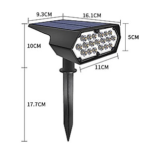 ZHUANYIYI Outdoor Solar Lawn Spotlights, Waterproof Landscape Lights Inserted in The Courtyard, All-Weather Home Garden Pavement Decorative Lights