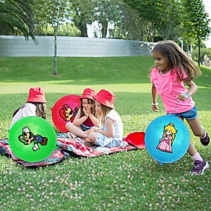 21Pcs Mario Punch Balloons Mario Party Favors for Bounce Balloons, Mario Birthday Party Supplies,Party Balloons for Birthday,Carnival,Prizes,Party Activities,School Rewards,Goodie Bags Fillers