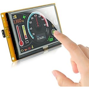 SCBRHMI 4.3 Inch Intelligent LCD HMI Serial Display Module with Program + Touch Screen + Free Powerful Software for Equipment Control Panel Arduino Raspberry pi ESP 32 ESP8266 STM32