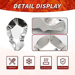 Hoypeyfiy 304 Stainless Steel Oyster Shells, 24 pcs Oyster Grilling Shells for Cooking Oysters, Shrimp, Scallops, Clams