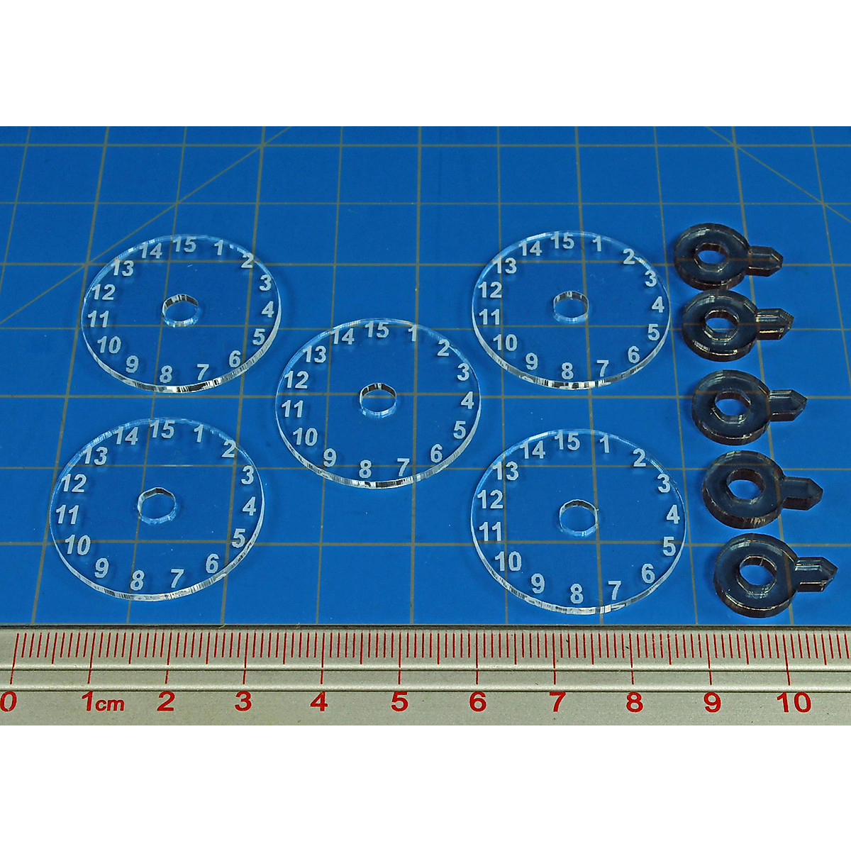 LITKO Heavy Duty Flight Stand Dials #1-15 with Pointers (5)