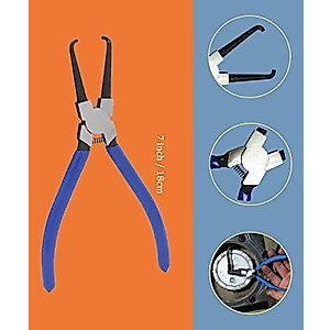 4pcs Hose Clamp Pliers Set,Fuel Line Pliers Set with Case,Hose Removal Plier,Fuel Filter Caliper,Hose Pipe Clamp Plier,Hose Grip Pliers for Automotive Coolant Fuel Oil Water Pipe Repair Tools