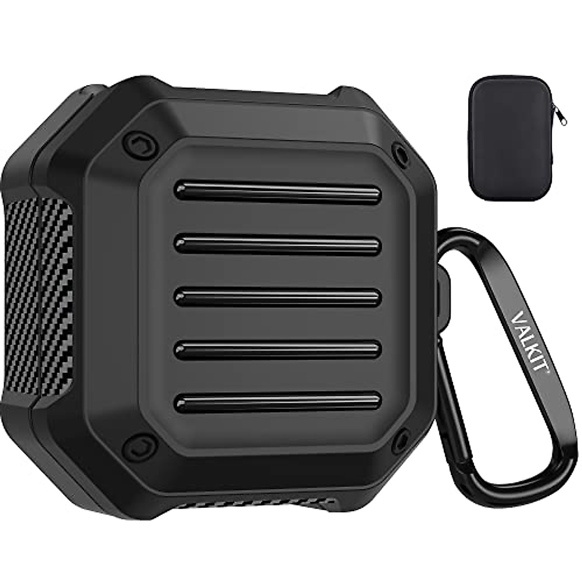 Valkit Compatible Samsung Galaxy Buds 2 Pro/Buds 2/Buds Pro/Buds Live Case for Men with Keychain, Full Body Rugged Shockproof Earbuds Protective Skin Case for Galaxy Buds 2/Pro/Live