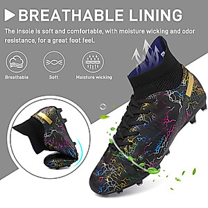 Soccer Cleats Mens Football Cleats Women Tacos de Futbol para Hombre Zapatos de Futbol para Hombres Futsal Shoes Outdoor Soccer Shoes for High Top Football Cleats Men Football Boots AG/FG