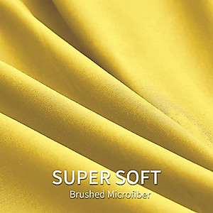 EaseHome Yellow Full Size Bed Sheet Set -Deep Pocket to 18 inches Mattress 4 Piece - Premium Bedding Sheets & Pillowcases Collection - Extra Soft