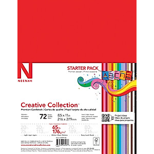 NEENAH Creative Collection Classics Specialty Cardstock Starter Kit, 8.5 X 11 Inches, 72 Count Assortment (46407-02)