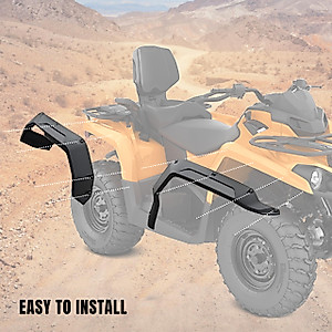 SAUTVS Fender Flares for Can-Am Outlander 450 500 570, Heavy Duty Front Rear Mud Flaps Kit for Can Am Outlander 450/500 / 570 L MAX EFI 2015-2021 Accessories (6pcs, Replace #715001909)