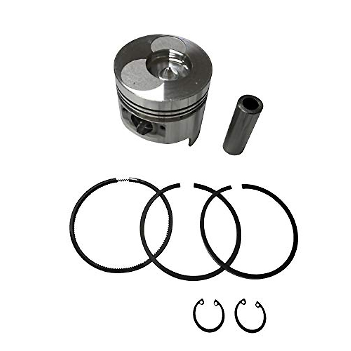 ENGINERUN 86MM Piston & Piston Ring Kit Compatible with Yanmar L100 STD Diesel 186F 186FA Tractor Engine 10HP Generator Parts ref OEM 714970-22500 714980-22720