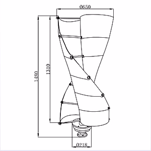 QAZNHODDS 8000W Vertical Wind Turbine, Permanent Magnet Generator 3 Phase 12V 24V 48V Noiseless Wind Turbine Generator,48V