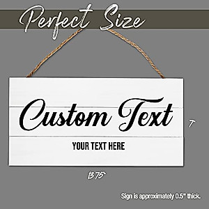 Personalized Sign for Home Decor - Custom Name Wooden Plank Rustic Farmhouse Decor Sign (13.75 x 7)