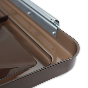 Leisure Coachworks 14 Inch RV Roof Vent Cover Universal Replacement Vent Lid Smoked for Camper Trailer Motorhome (Smoked 1-Pack)