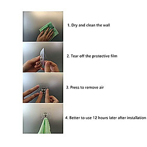 Adhesive Hooks Wall Hooks 14 lb(MAX), Nail Free Heavy Duty Hanger Utility Hooks for Bathroom and Kitchen 16 Packs