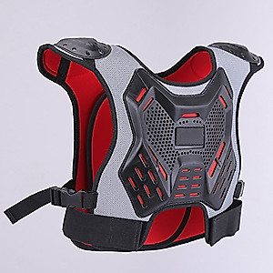 ZZ Lighting Kids Chest Protector Body Armor Vest Protective Gear for Dirt Bike Snowboarding Motocross Skiing, L