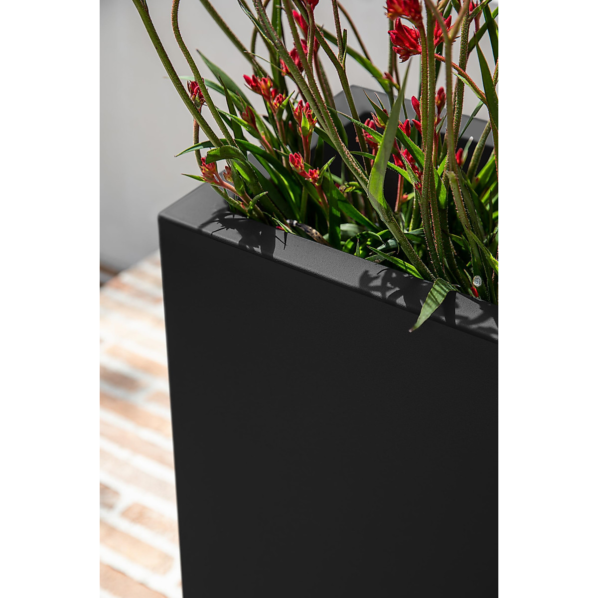 Veradek Block Series Span Plastic Planter - Tall Rectangular Planter for Indoor or Outdoor Patio/Porch | Durable All-Weather with Removable Insert Bucket | Modern Design for Plants, Flowers, Garden