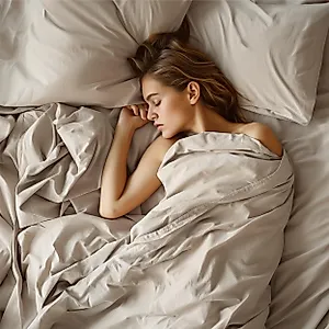 Bedsure Cotton Percale Twin Sheets Set - 100% Cotton Bed Set for Twin Size Bed, Breathable & Crirsp Soft Sheets, Deep Pocket Up to 16 Inches, Bedding Bedsheets & Pillowcases, Linen