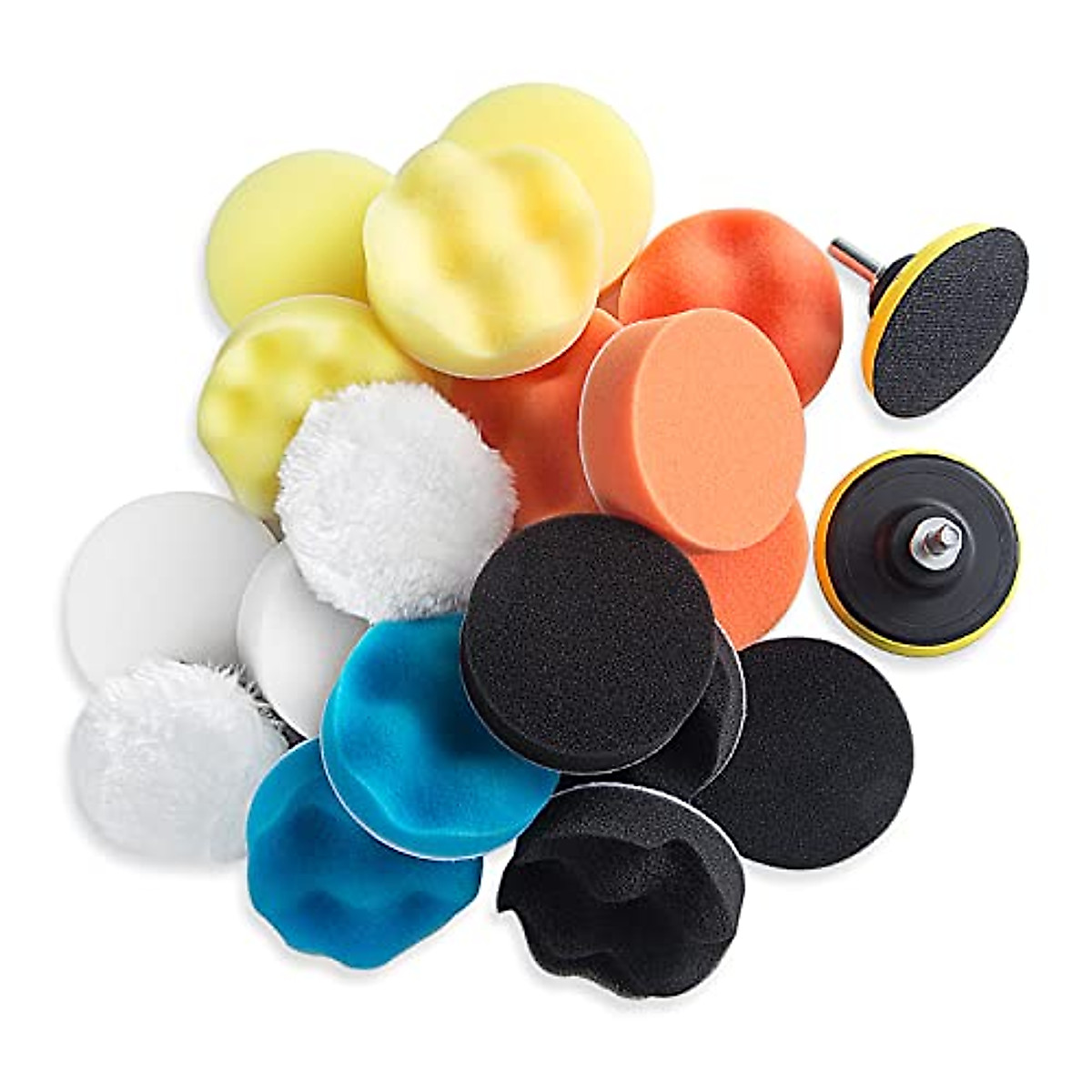 S SATC 3 Inch Buffing Pads 22 Pcs Buffing Pad for Drill 80mm Buffing Pads Car Polishing Pad for Car Sanding Buffing Waxing Sealing Glaze