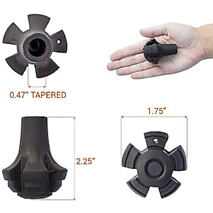 Monfasye Trekking Poles Tips, Rubber Hiking Sticks End Caps Protectors Replacement Accessorie Fit Most Hiking Trekking Walking Canes (6 Pieces)