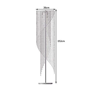 Floor Lamp Crystal Chrome Silver Droplet Floor Lamp Creative Vertical Living Room Decoration Lights E14*3 152x36cm - Design Fixture Lighting Lighting