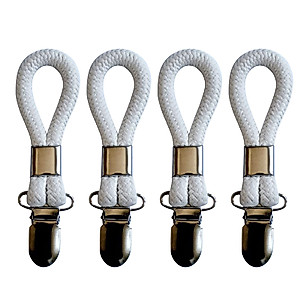 4Pcs Braided Cotton Loop Towel Clips Clothes Pegs Clamp for Home Bathroom Kitchen Towel Storage Holder