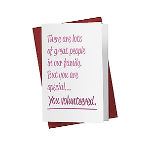 Karto Sweet and Funny Birthday Card For Sister In Law, Single Large 5.5 x 8.5 Greeting Card, Sister In Law Birthday Card, Birthday Cards For Sister In Law Volunteered Sister