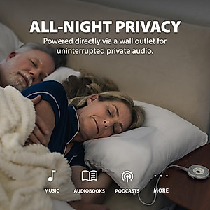 Avantree Slumber - Pillow Speaker for Sleeping, Private Audio with Built-in White Noise, Bluetooth & AUX Support, Volume Control, Sleep Timer, Charge Free for Home Use, Sleep Aids Headphones