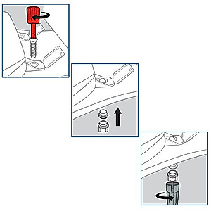 Ginsey Home Solutions One Toilet Seat Tightening Kit, 1, Gray