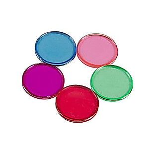 hand2mind Plastic Transparent Bingo Chips, Math Counters for Kids, Math Manipulatives for Counting, Sorting, Pattern, Math Toys, Game Tokens, Homeschool Supplies (Set of 250)