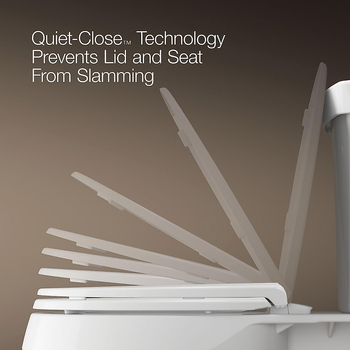 KOHLER Hyten Elevated Quiet-Close Elongated toilet seat, White